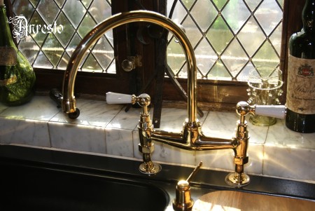 ANRESTO, warm- en koud waterkraan. Antieke Originele engelse bad douche ...